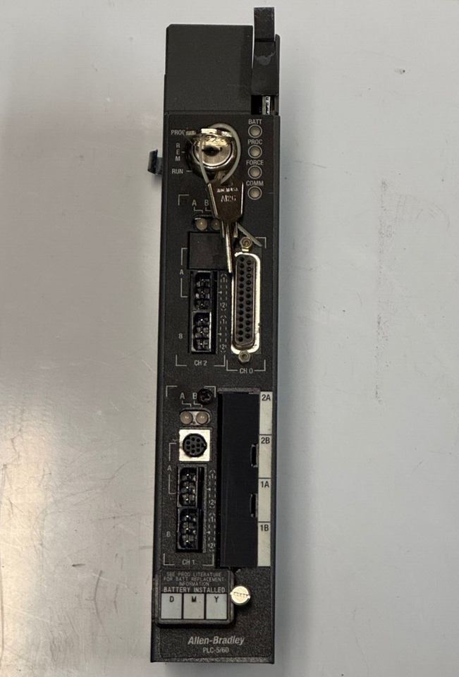 Allen Bradley 1785-L60B/E Enhanced PLC-5 Controller Rev. X01 F/W Rev J ...