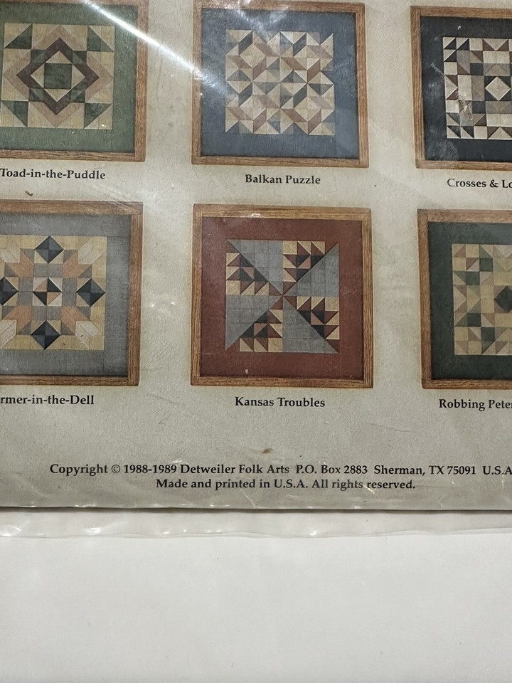 Detweiler Folk Arts Wood Quilt Kit 57295 5008 1988-1989 NOS New And ...