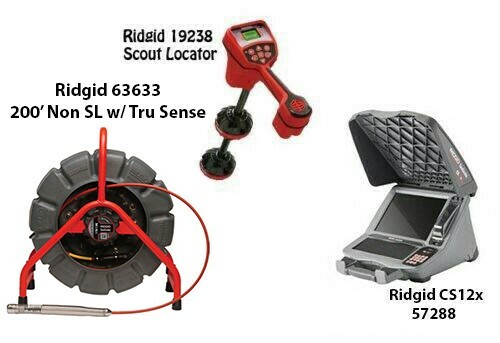 Ridgid 200' MiniReel Non SLw/ Tru Sense(63633) Scout Locator(19238 ...