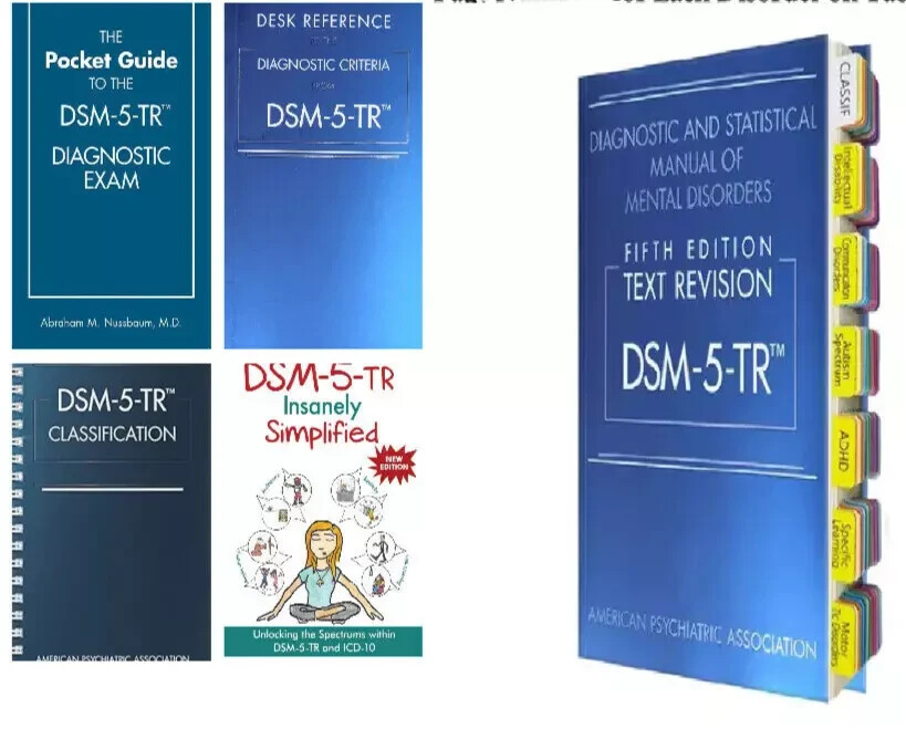 DSM 5 TR + Index Tab, Desk Reference, Classification, Simplified ...