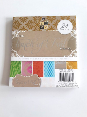 DCWV 6 X 6 MAT STACK PAPER PAD TOUCH OF FOIL 24 SHEETS | eBay