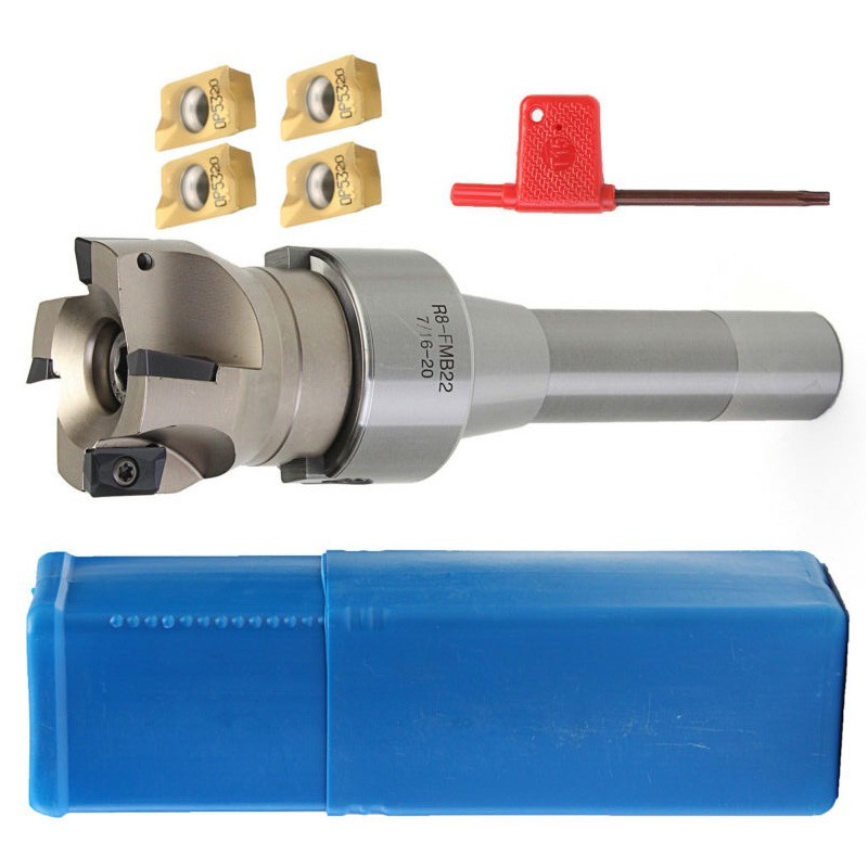 R8 FMB22 Arbor 400R 50MM Face End Mill Shell Cutter +APMT1604 Inserts ...