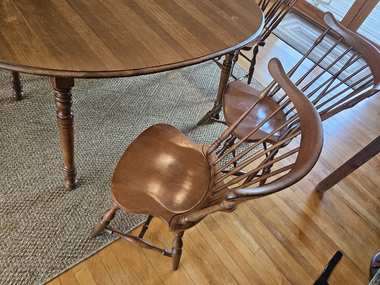 🔥🔥Tell City - Dining Room Table & 6 Fiddleback Windsor Chairs + 3 ...