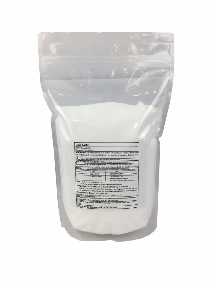 Magnesium Chloride Pharmaceutical Grade 100% Edible "Greenway Biotech ...