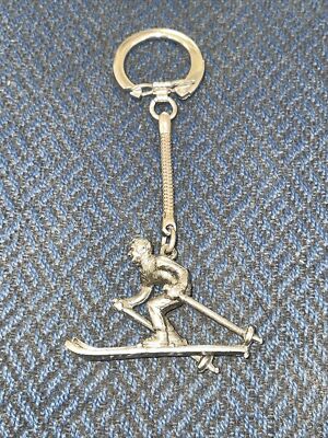 MAFCO USA Vintage Skier Silver Metal Key Chain | eBay