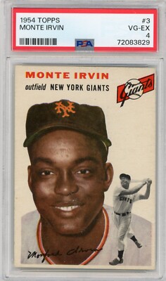 1954 Topps Monte Irvin #3 PSA 4 VG-EX - Just Graded! | eBay