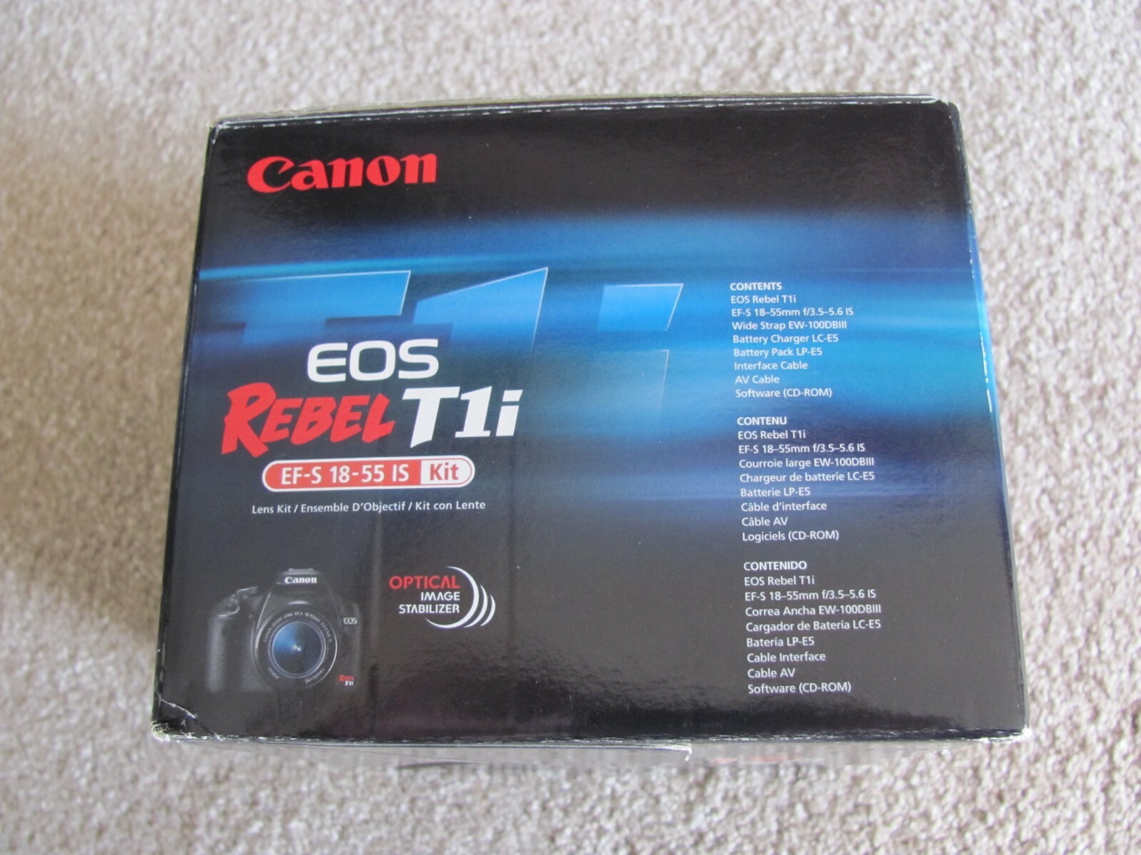 Canon EOS Rebel T1i / EOS 500D 15.1MP Digital SLR Camera - Black (Kit w ...