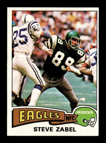 1975 Topps #28 Steve Zabel Philadelphia Eagles VG-EX Football Card *H11 ...