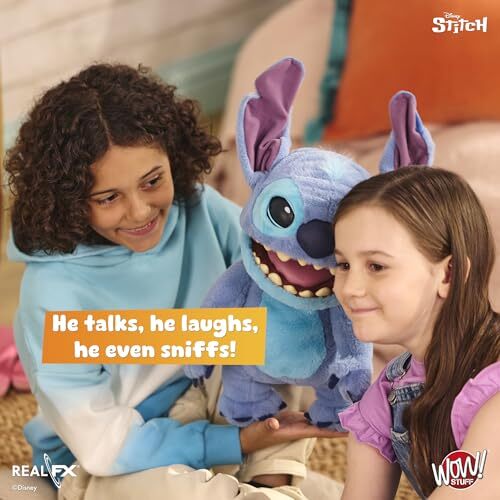 RealFX Disney Stitch Interactive Toy 100 Actions Sounds Animatronic 18 ...