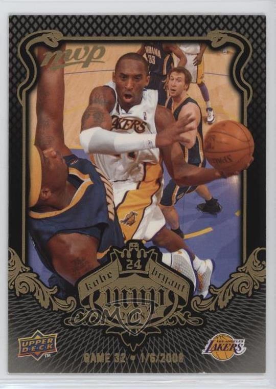 2008-09 Upper Deck MVP - Kobe Bryant MVP Black Border #KB-32 Kobe ...