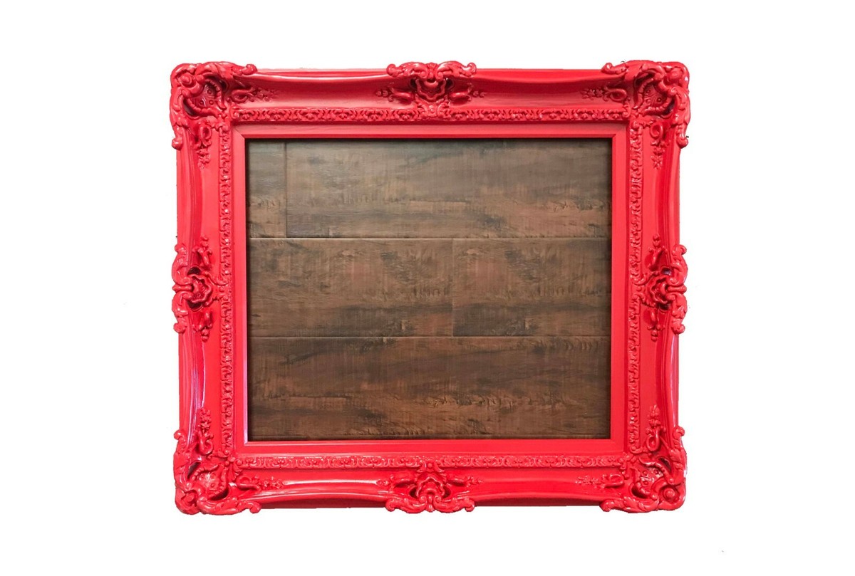 Red Poster Frames 5x6 Weathered Red Picture Frame UV Acrylic, Foam