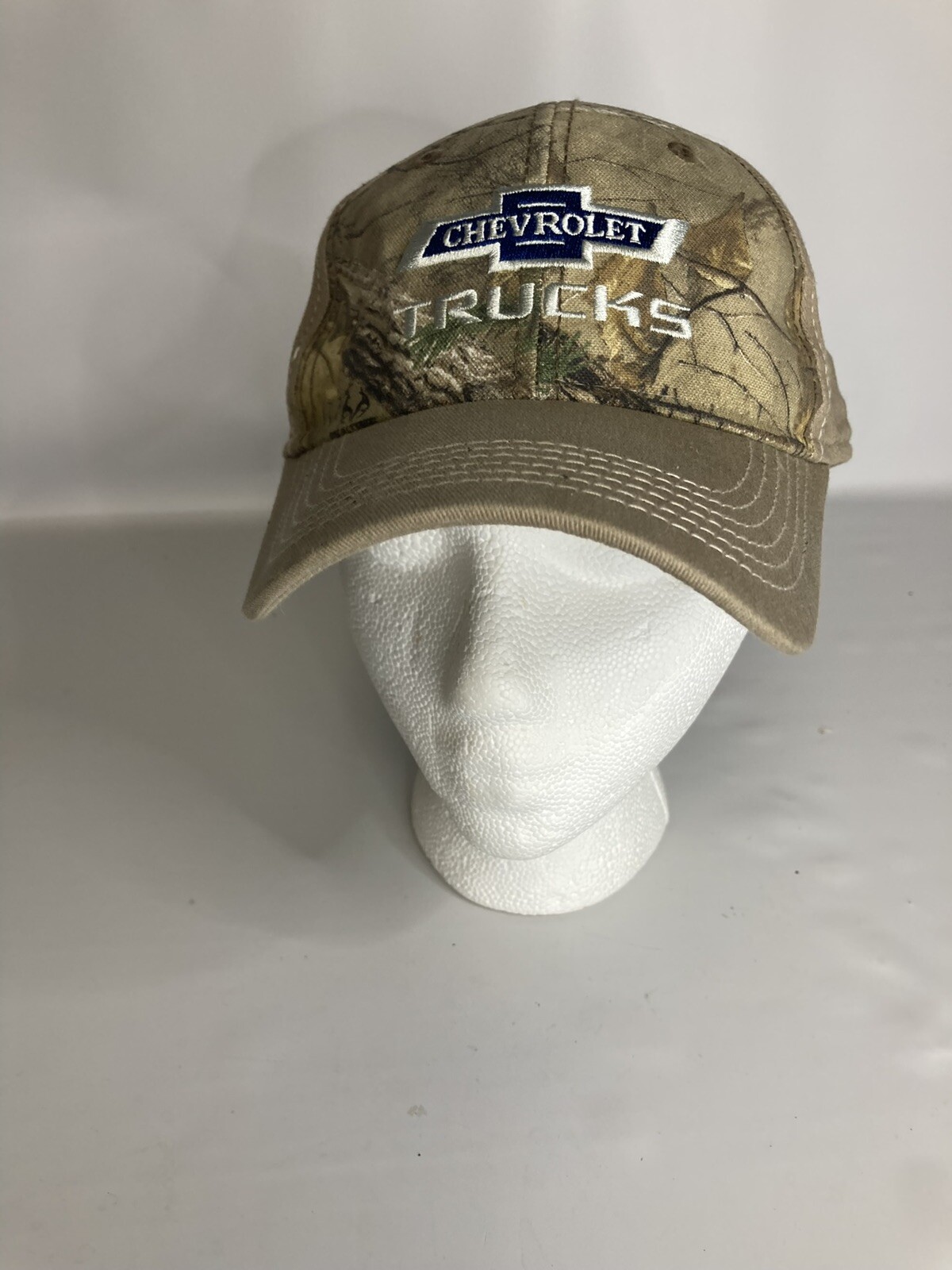 Chevrolet mens trucks tan camouflage dri duck adjusta… - Gem