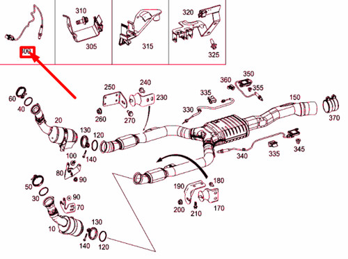 NEW MERCEDES-BENZ C W205 LEFT FRONT OF CATALYST LAMBDA PROBE ...
