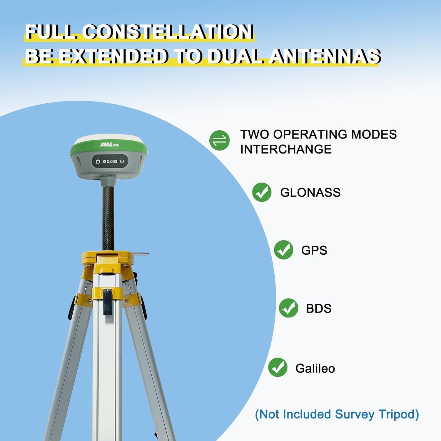 SMA26 GNSS Receiver GPS RTK Land Survey IMU Base Rover with Handheld ...