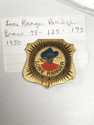 1950 LONE RANGER BRASS BADGE EXCELLENT CONDITION | eBay