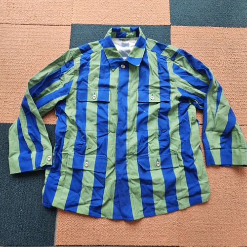Sammy B Target Adult Jacket 2XL Blue Green Striped Target Button Coat ...