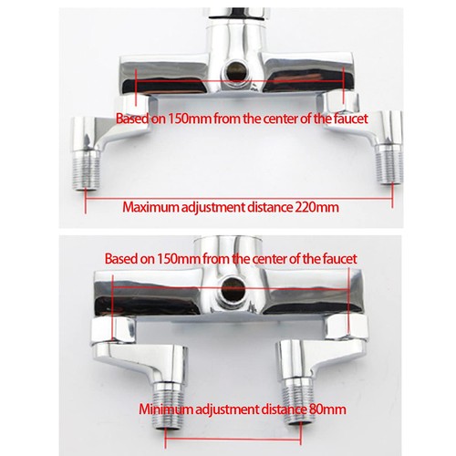 Solid Brass Chrome Wall Mount Clawfoot Tub 3-3/8 Inch Adapter Claw Foot ...