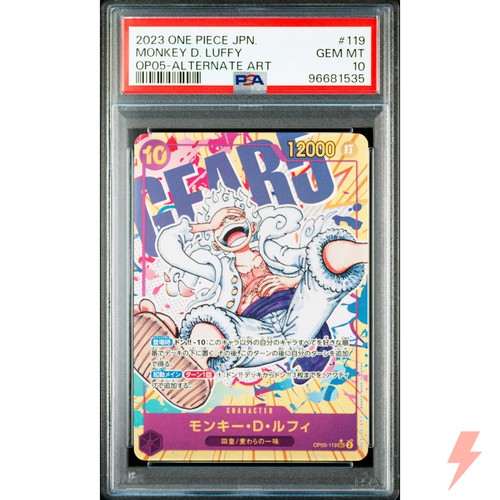 PSA 10 Monkey D. Luffy (Alt Art) OP05-119 SEC - ONE PIECE Card Game ...