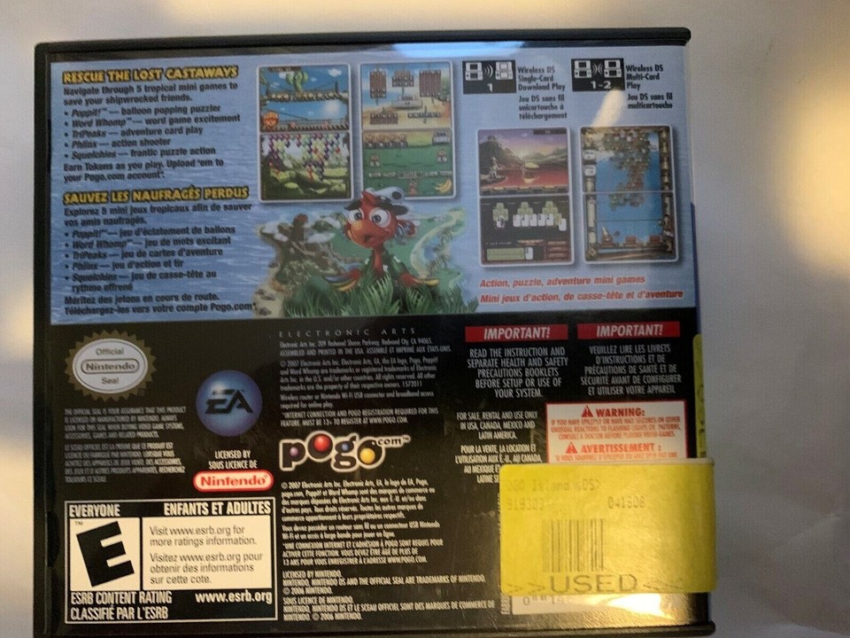 NINTENDO DS POGO ISLAND DISK,ARTWORK,MANUAL,AND BOX | eBay