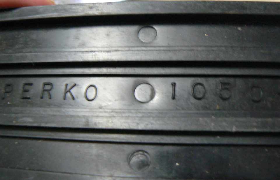 Perko set of 2 marine chrome step plates with black non-slip grip step ...