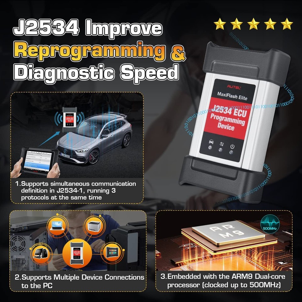 2024 Autel MaxiFlash Elite VCI J2534 Pro.gramming MaxiSys Elite MK908P ...