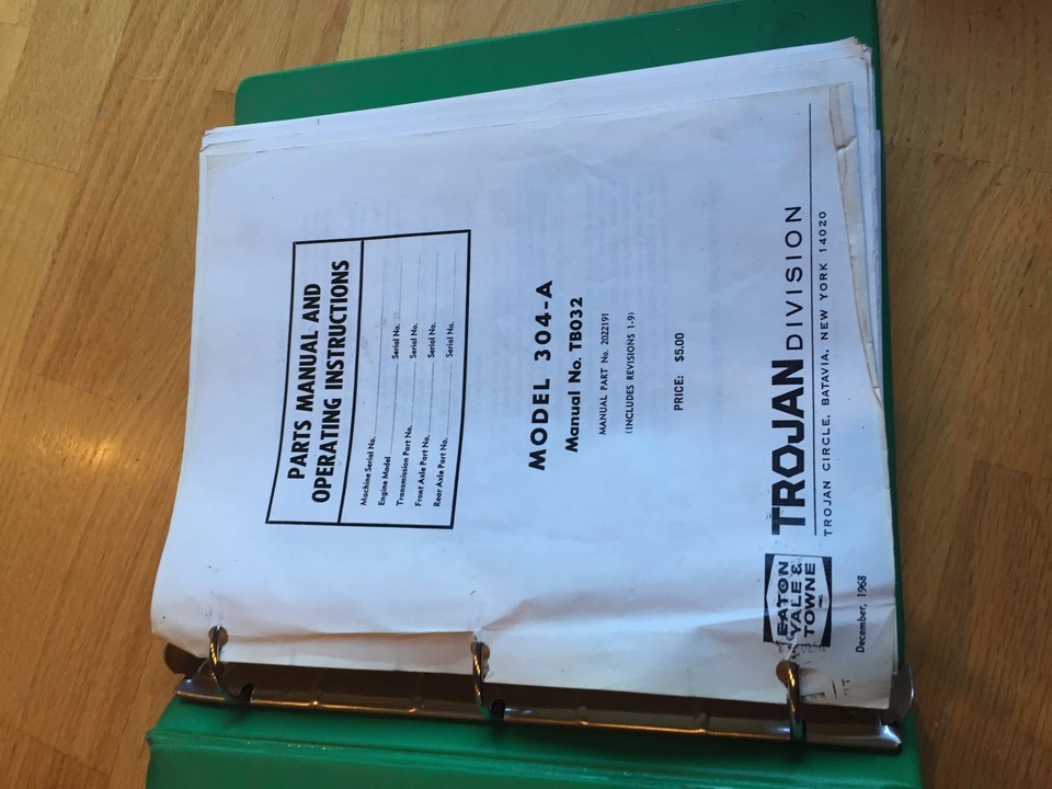 YALE TROJAN WHEEL LOADER 304 A 300 UP PARTS CATALOG MANUAL TRUCK REPAIR ...