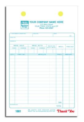 500 Auto Supply Register Forms / 2 Part Carbonless / Nebs/Deluxe No ...