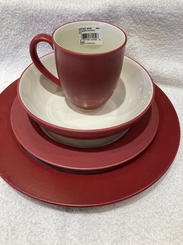Noritake Colorwave Raspberry #8045 Brand New Four Piece Placesetting ...