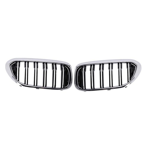 Fit for 17-20 BMW 5-Series G30 G31 Front Grille Chrome & Black P ...