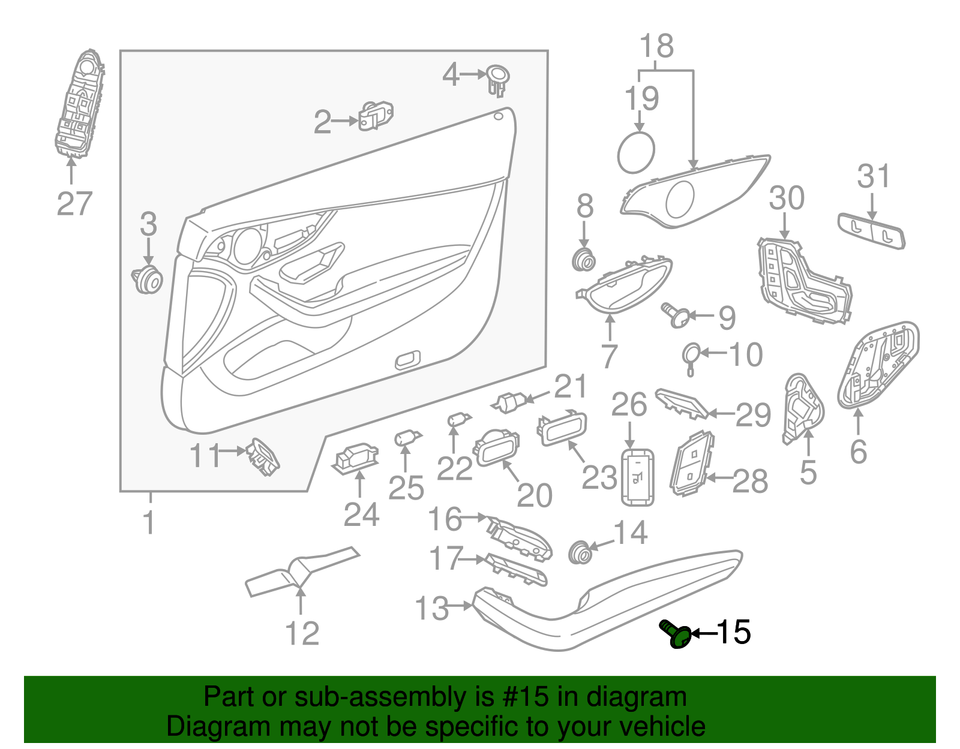 Genuine Mercedes-Benz Armrest Bolt 000000-001476 | eBay