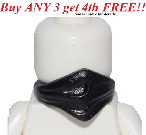 ☀️NEW Lego Minifig BLACK FACE MASK SCARF Ninja/Cowboy/Bandit Minifigure ...