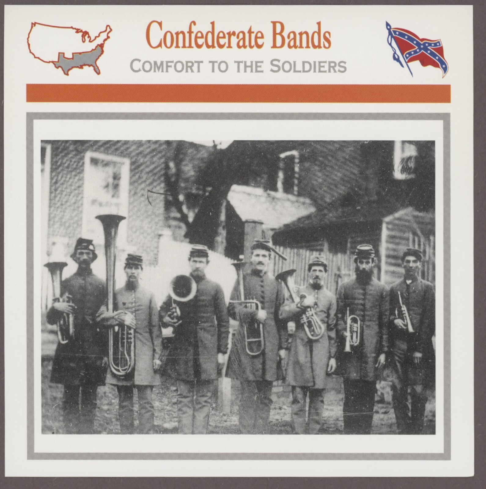 Confederate Bands Atlas Civil War Card Soldier's Life | eBay