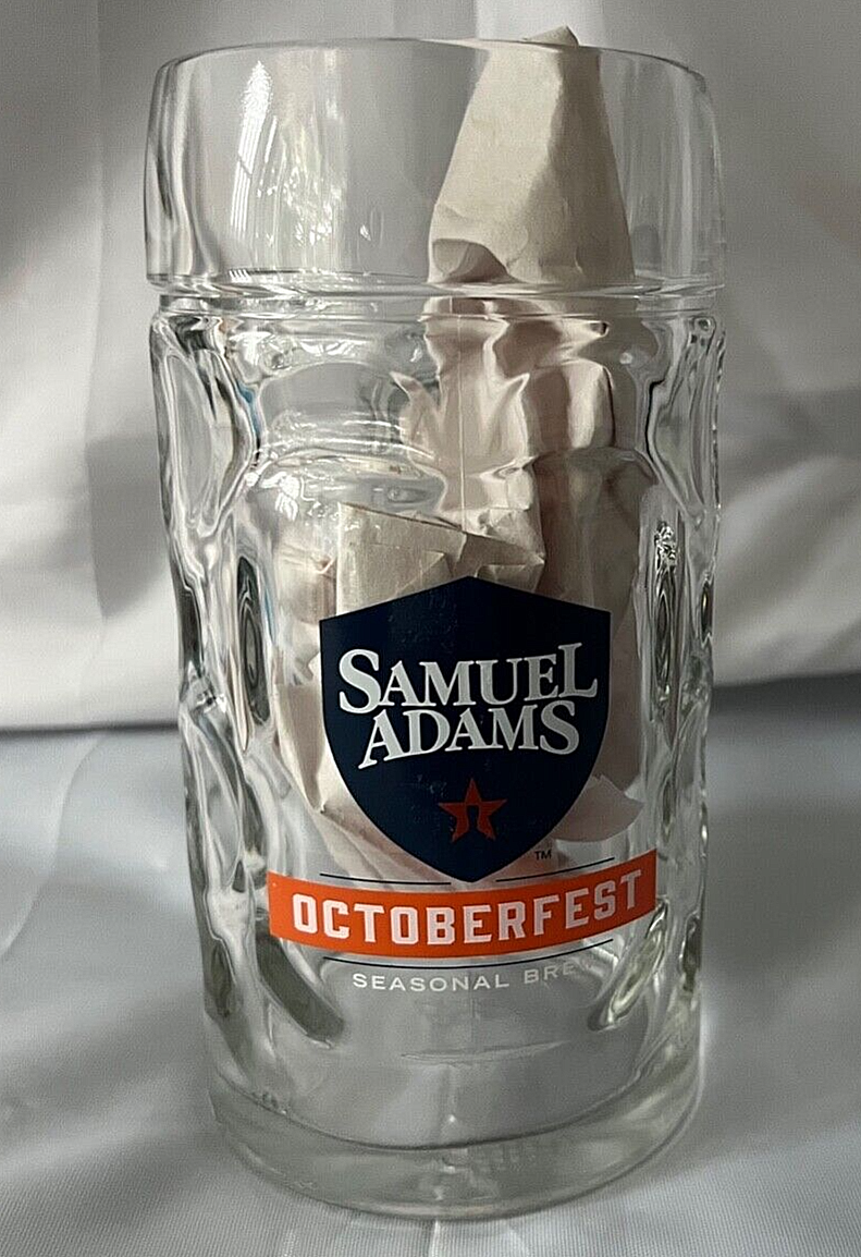 Samuel Adams - Octoberfest Beer Mug Large Dimpled Glass Stein Sam Adams ...