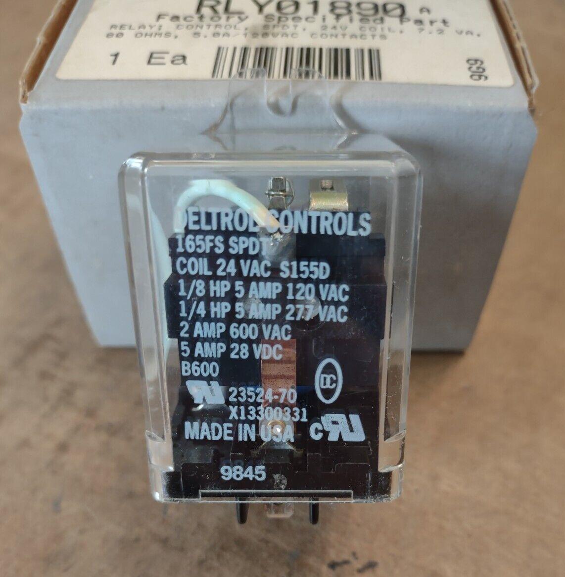 SERVICE FIRST TRANE PART TRANE RLY01890 80 Ohm 50A/120VAC CONTACT RELAY ...