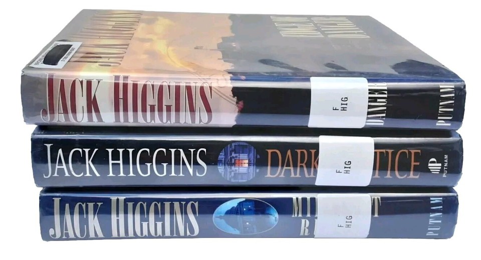 Lot of 3 JACK HIGGINS Edge of Danger Midnight Runner Dark Justice Hardcovers | eBay