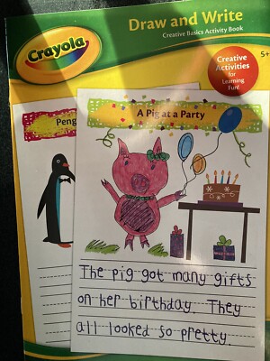 Crayola Draw and Write - Creative Basics Activity Book, Stickers ...
