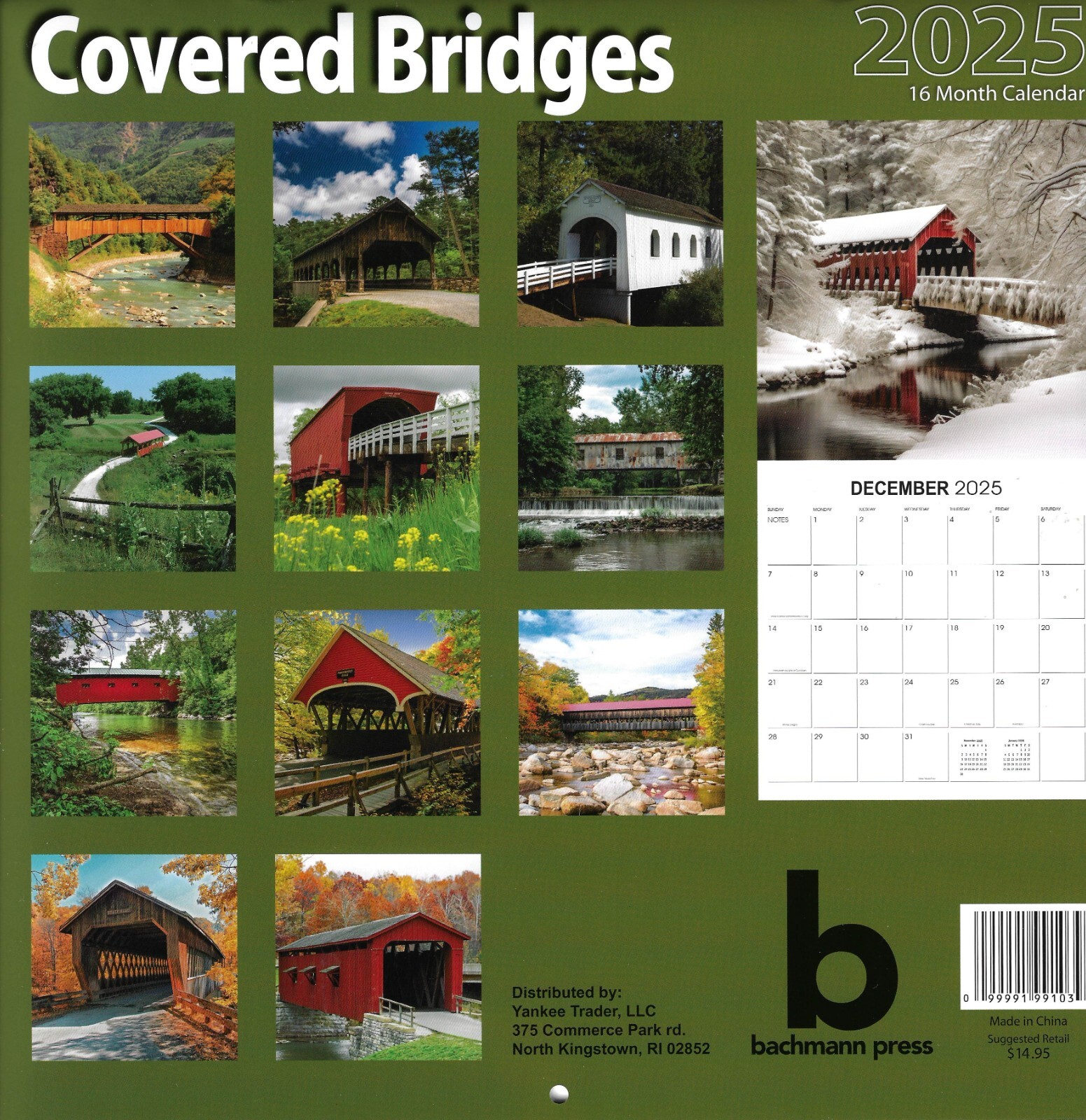 2025 Covered Bridges 16-month (Sept 2024 | Grelly USA