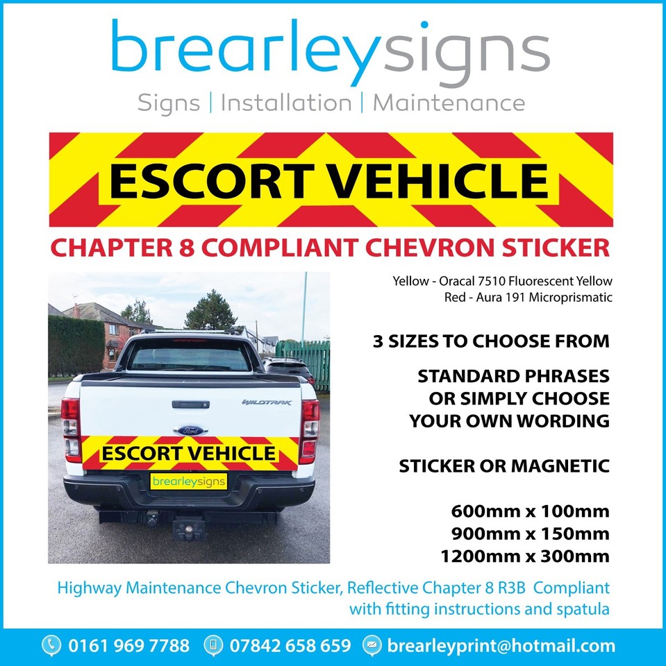 Highway Maintenance Chevron Stickers Reflective Chapter 8 Compliant 3 ...