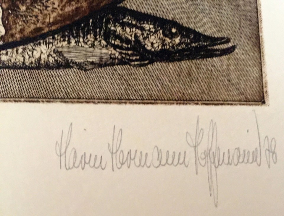 Harm Hoffmann 1939 - 2014 Worpswede Known Painter - Original Etching ...