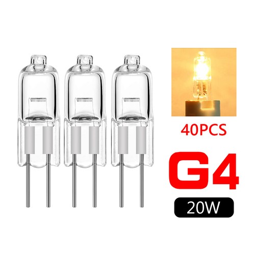 40 pcs g4 base jc type tungsten halogen bulb lamp light super bright ...