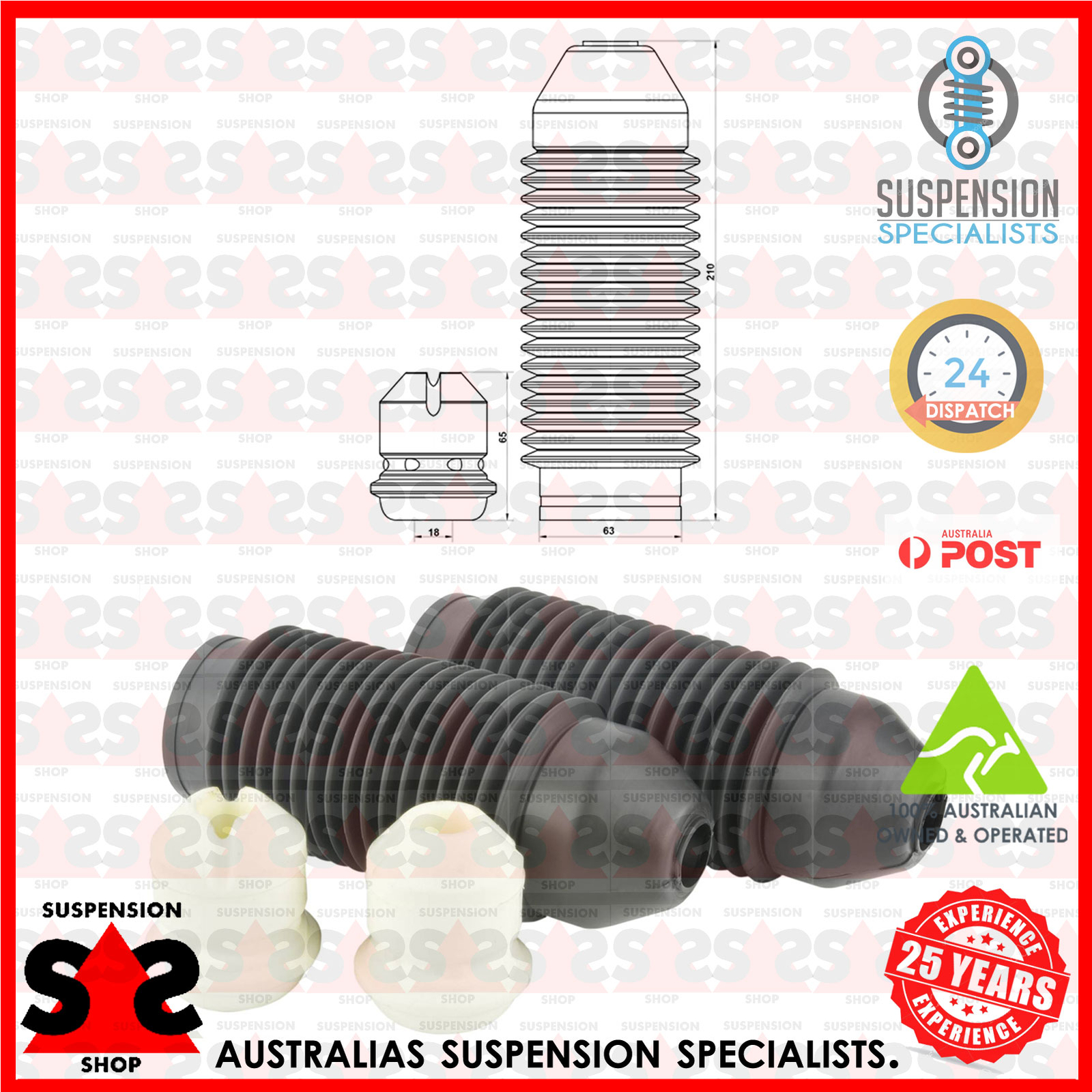 Front Axle Dust Cover Kit, Shock Absorber Suit VW Golf 2.0 GOLF IV ...