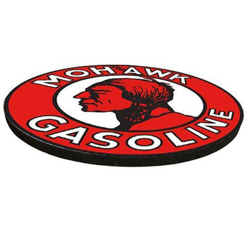 Mohawk Gasoline Motor Oil Gas Synthetic Motor Oil Round MDF Wood Sign ...