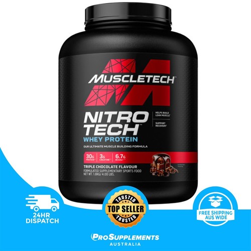 MUSCLETECH Nitro Tech Whey Peptides & Isolate, 4lb (1.8kg), 2 Flavours ...