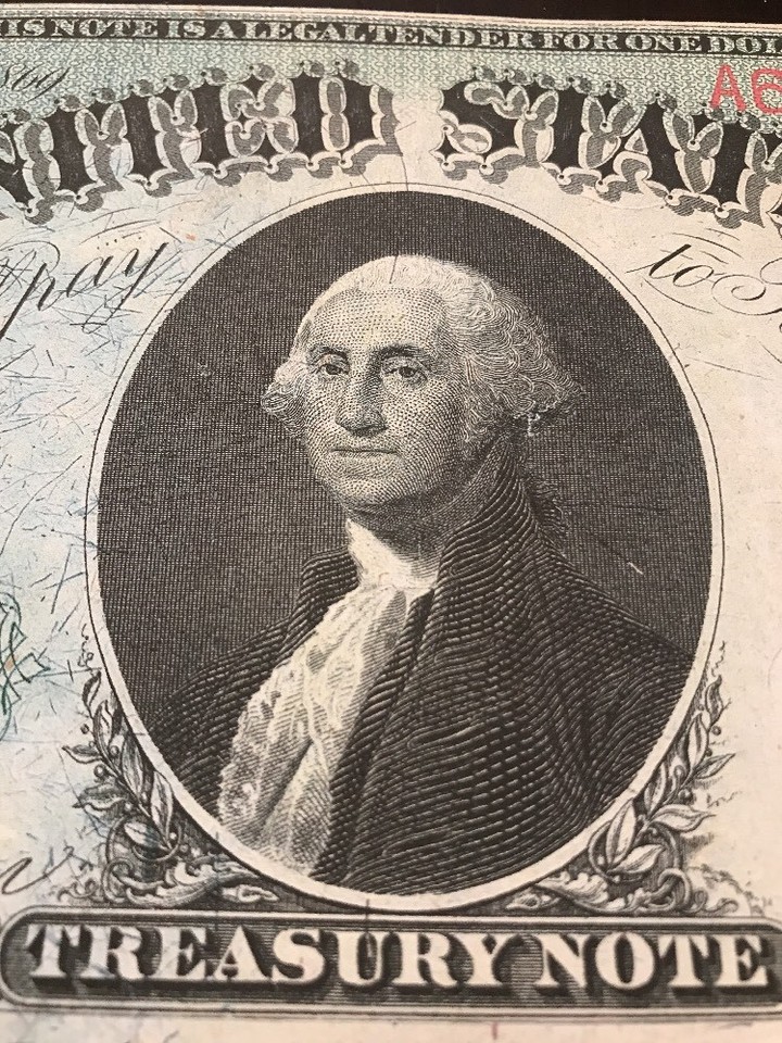 Reproduction $1 US Note 1869 Washington “Rainbow Note” Currency Copy ...