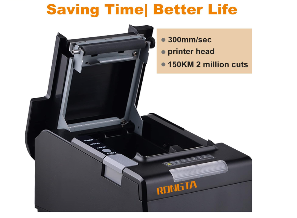 Rongta RP850 POS Printer, 80mm Thermal Receipt Printer, Restaurant ESC ...