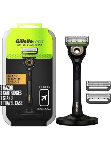 Gillette Labs Razor for Men with 3 Razor Blade Refills, Travel Case, 1 ...