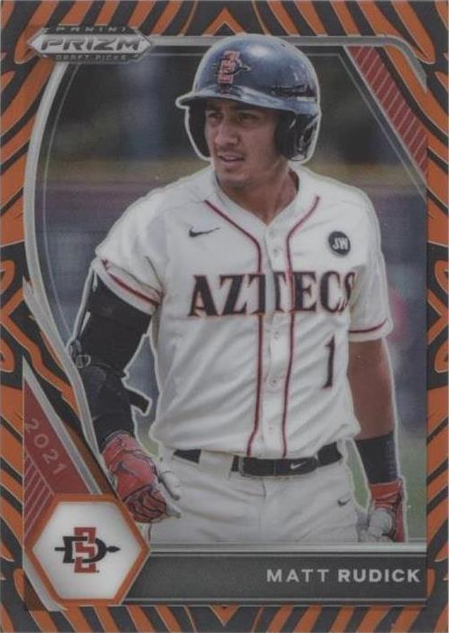 2021 Panini Prizm Draft Picks - Matthew Rudick #PDP216 Tiger Stripe ...