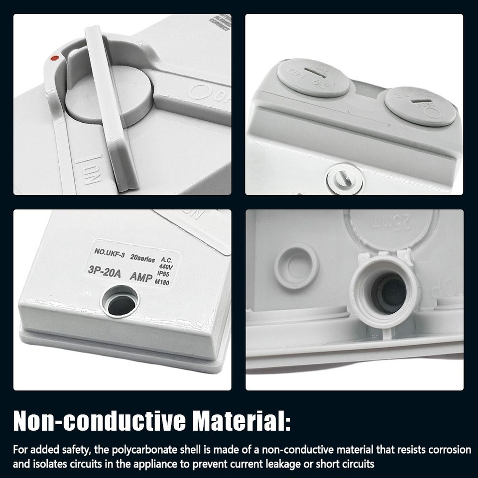 Enclosed motor isolation switch 20A 440V AC isolation switch | eBay