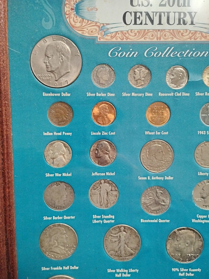 United States 20th Century Type Coins Complete Set Framed Nice Set 29 ...