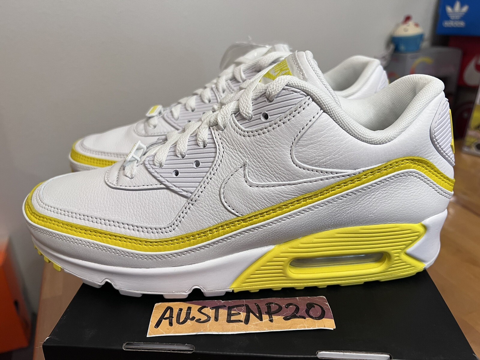 NEW DS Air Max 90 x UNDEFEATED 2019 Release white yellow sz 9 CJ7197 ...